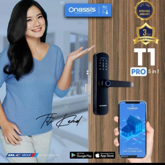 Jual Onassis T1 Pro smart door lock / gagang pintu pintar smart home ...