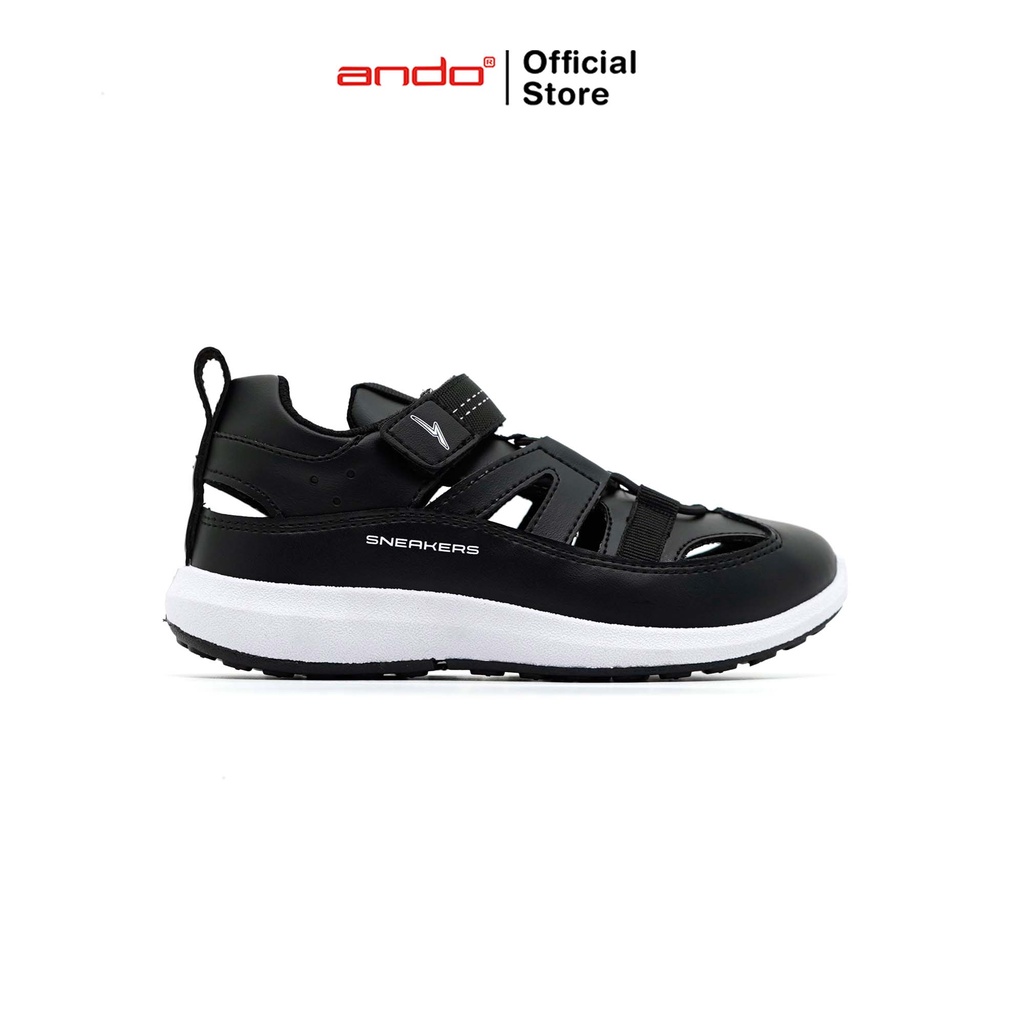 Jual Ando Official Sepatu Sneakers Roster V Anak - Hitam/Putih | Shopee ...