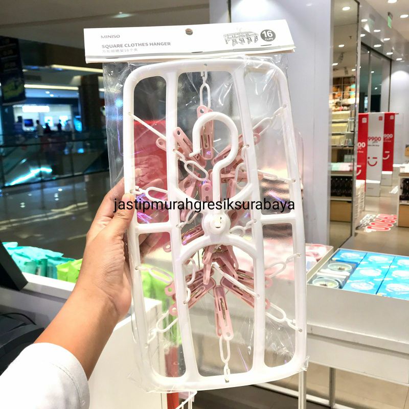 Jual CLOTH DRYING RACK MINISO JEPIT GANTUNG MINISO HANGER MINISO ...