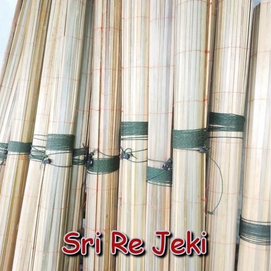 Jual (PROMO!!!) Tirai Bambu 2x2m Kerai/keray Sudah termasuk katrol ...