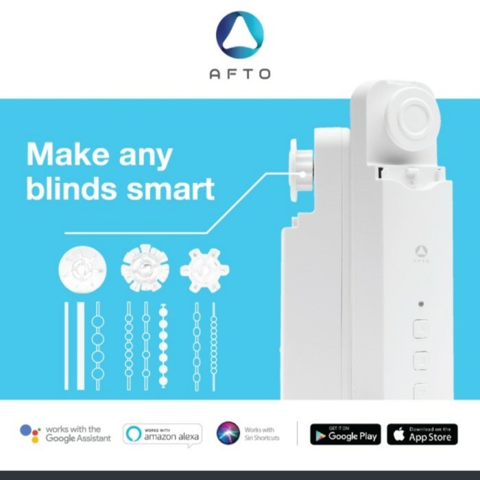 Jual AFTO Smart Motorized Roller Blind Motor WIFI + Battery Tirai ...