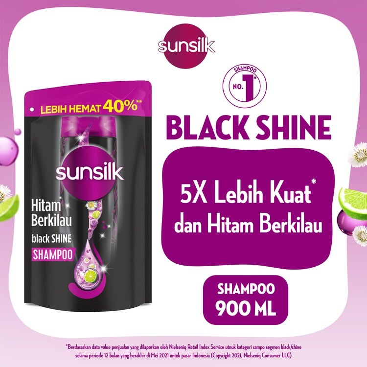 Jual Sunsilk Shampoo Rambut Hitam Berkilau Black Shine Activ-Infusion dengan Urang Aring 900ml ...