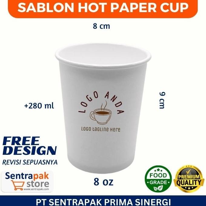 Jual Open DS] Sablon Paper Cup 8 oz & 12 oz 1 Warna - Sablon gelas kertas 8 & 12 oz | Shopee ...