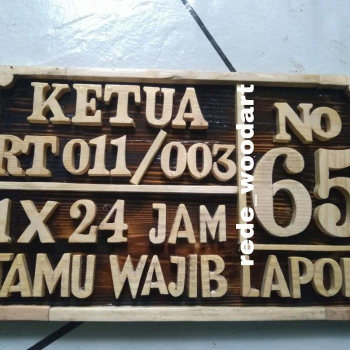 Jual Terlaris Papan Nama Ketua Rt Papan Nama Kayu Papan Nama Kayu Plang ...