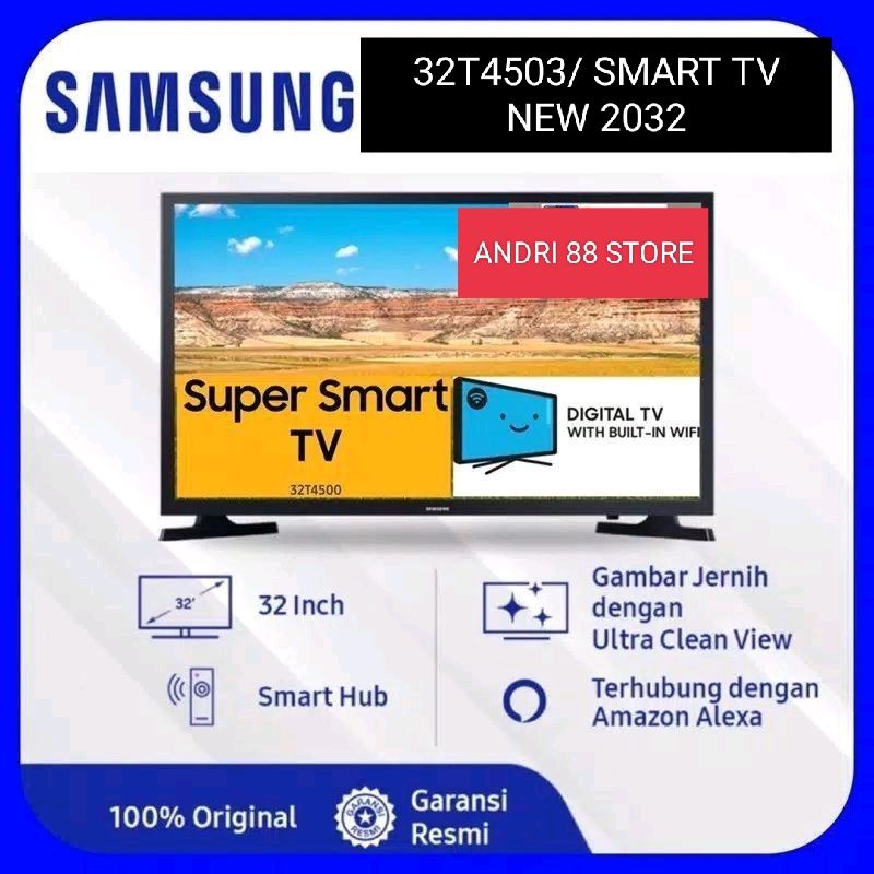 Jual TV SAMSUNG SMART LED 32 INCH 32T4503 | Shopee Indonesia