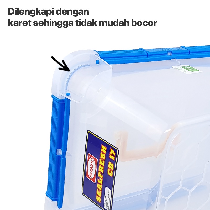 Jual SHINPO Sealfresh Multipurpose Storage Container Box Plastik CB 17 ...