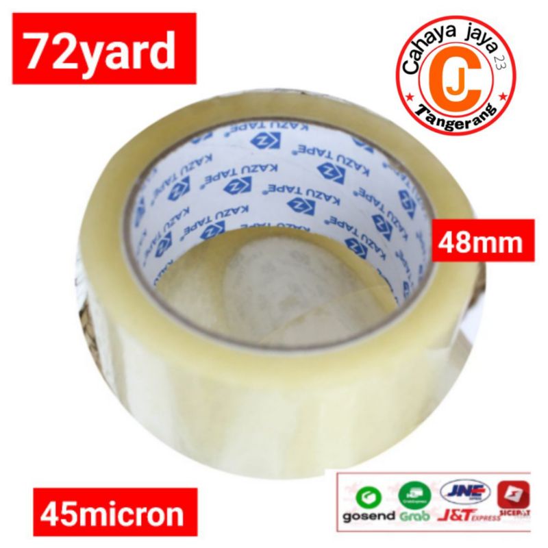 Jual Lakban bening 45 mm x 100 yard / isolasi / solatif / perekat ...