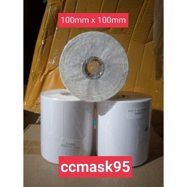 Jual Sticker Thermal 100x100 // kertas thermal 100x100 // thermal ...