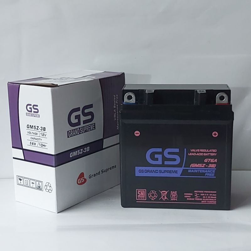 Jual Aki Motor Honda Supra Fit, Supra X Lama, Astrea Grand, Legenda, GM5Z-3B MF Aki Kering ...