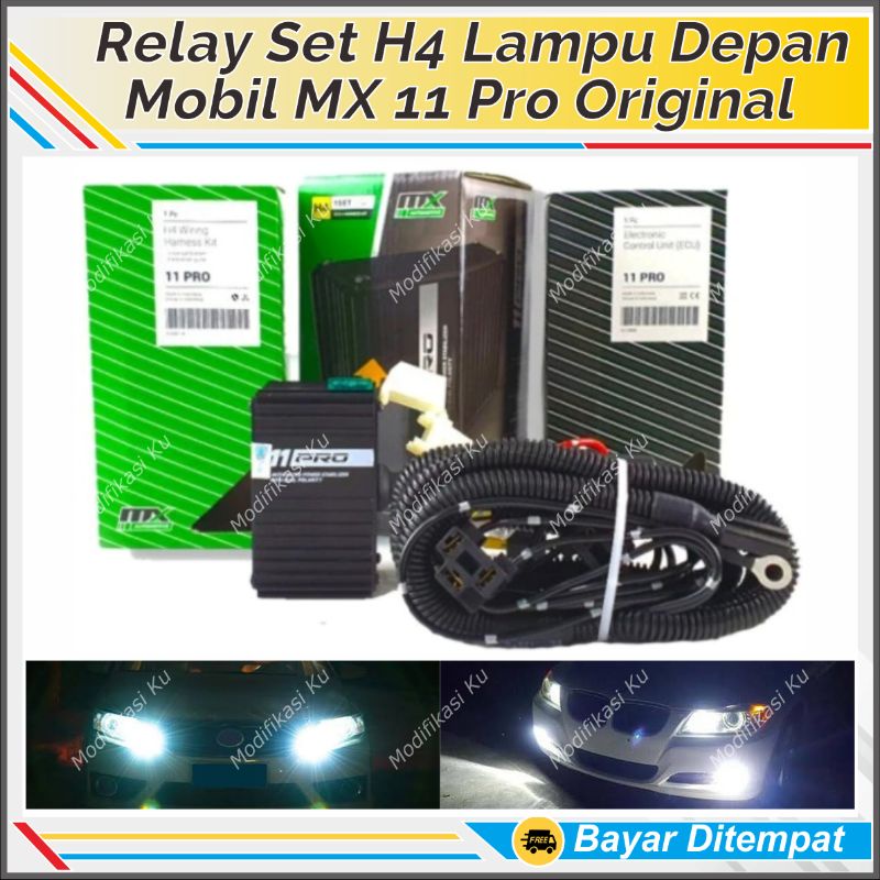 Jual KABEL RELAY SET LAMPU UTAMA MOBIL H4 MX 11 PROFESIONAL SERIES ...