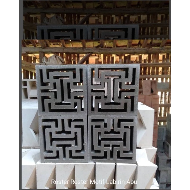 Jual Roster Beton Minimalis roster motif labirin abu | Shopee Indonesia