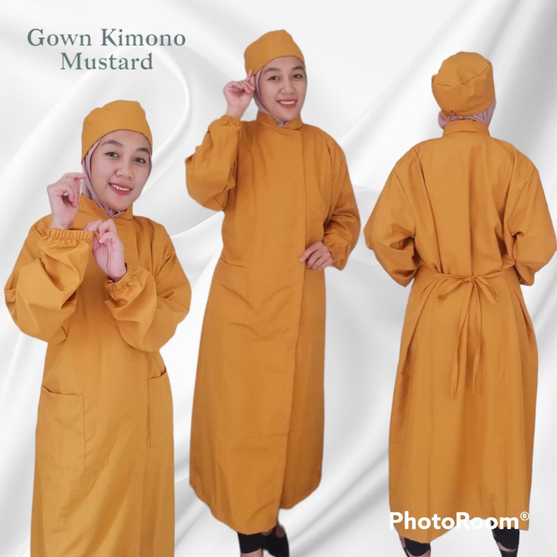 Jual GOWN APD / GOWN KIMONO (GRATIS TOPI) | Shopee Indonesia