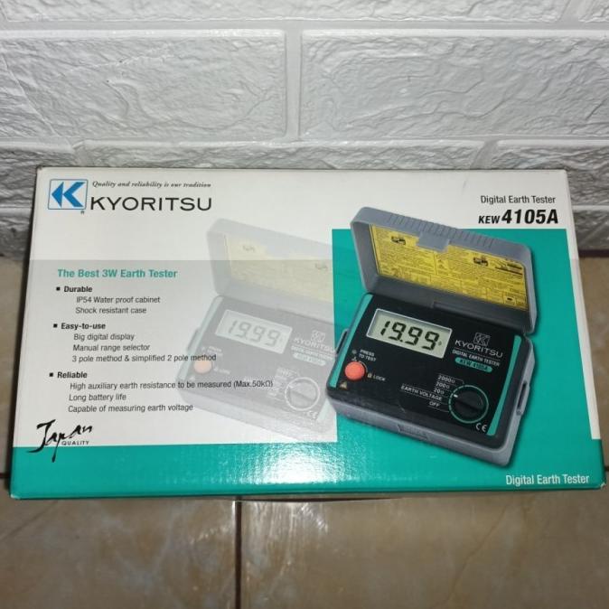 Jual Kyoritsu 4105A Digital Earth Tester / Grounding Megger Tester 4105 ...