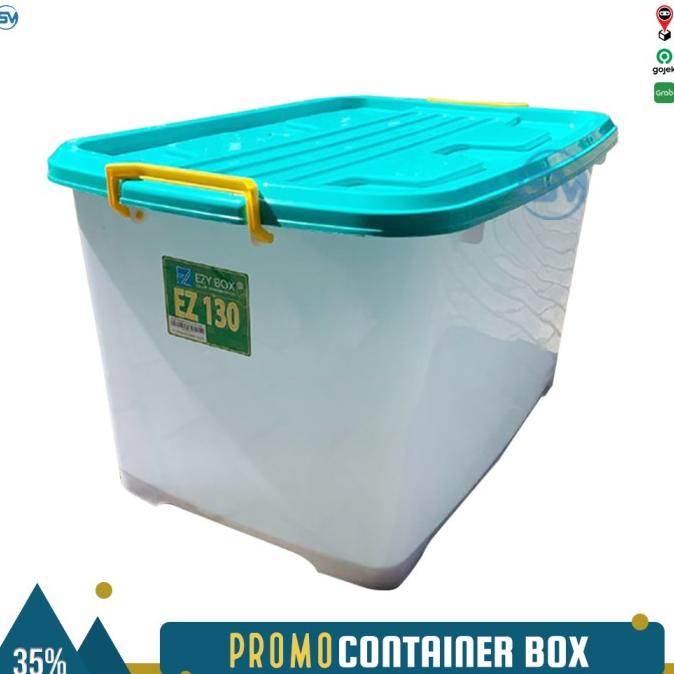 Jual KONTAINER BOX PLASTIK BESAR 130 LITER EZY KOTAK PENYIMPANAN ...