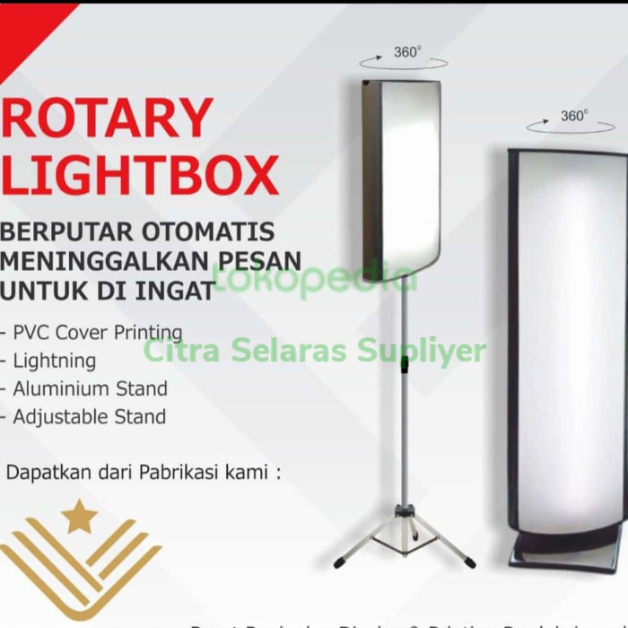Jual Banner Standing Rotary Light Box Banner Stand | Shopee Indonesia