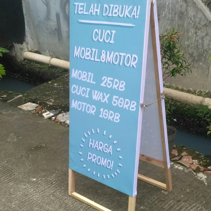 Jual Banner Standing Banner Lipat Kayu - 160X70Cm | Shopee Indonesia