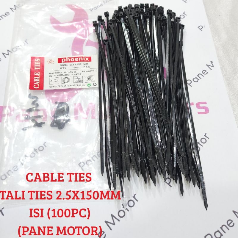 Jual CABLE TIS KABEL TIS TALI RIPET PLASTIK 2.5X150MM BEST QUALITY ...