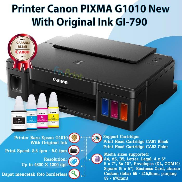 Jual Printer Inkjet Canon G1010 G 1010 Pixma Ink Tank System | Shopee ...