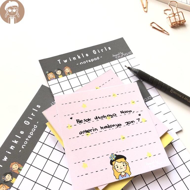 Jual Termurah Twinkle Girls Memopad Set / Notes Memo Memonotes (Product ...