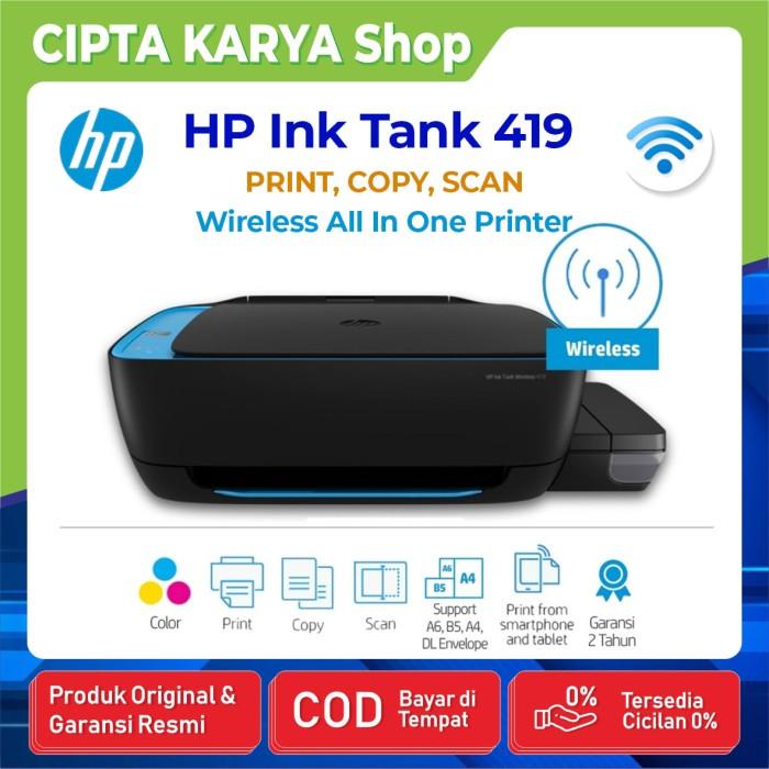 Jual Hp 419 Ink Tank Wireless All In One Printer (Print, Scan, Copy ...