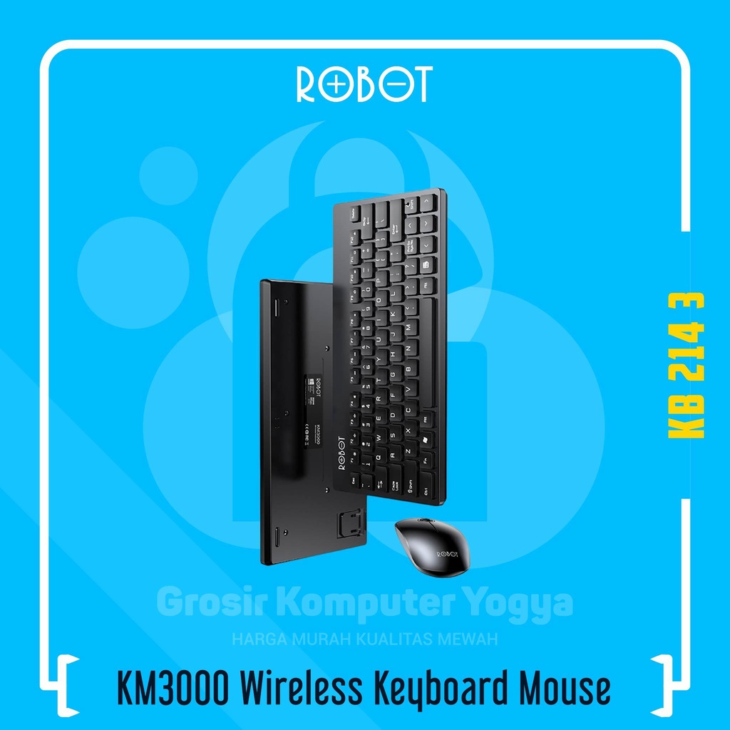 Jual Robot KM3000 Mini Silent Portable Wireless Keyboard Mouse Combo ...