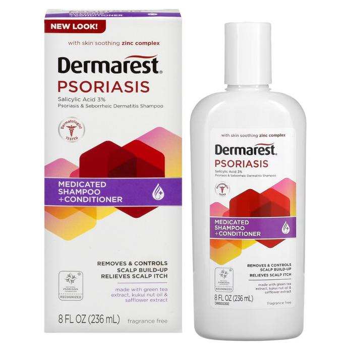 Jual Dermarest Psoriasis Medicated Shampoo + Conditioner Salicylic Acid ...