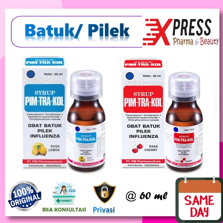 Jual XPRESS ! Pimtrakol SIRUP Obat Batuk Pilek Anak Syrup Botol Cair 60 ...