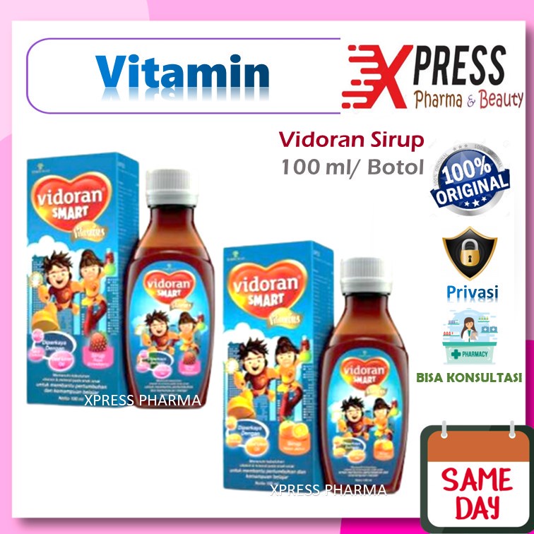 Jual ⚡XPRESS⚡ Vidoran Smart SIRUP 100 ml Multivitamin Nutrisi Otak AA ...