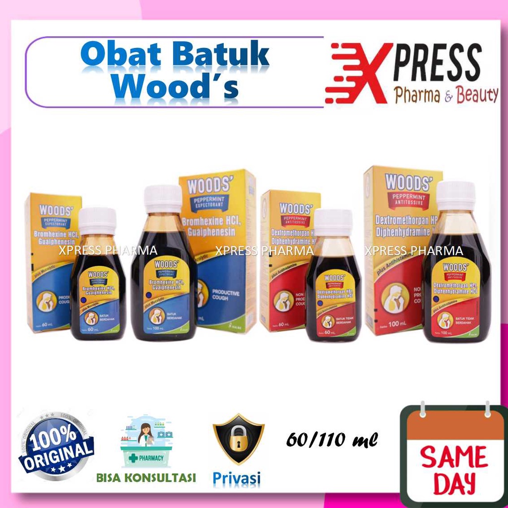 Jual XPRESS ! Woods Expectorant Obat Batuk Berdahak / Woods Antitussive ...