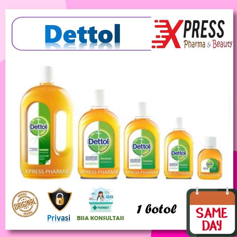 Jual XPRESS ! Original 100% Dettol Cair / Detol Antiseptik 45 ml, 95 ml ...