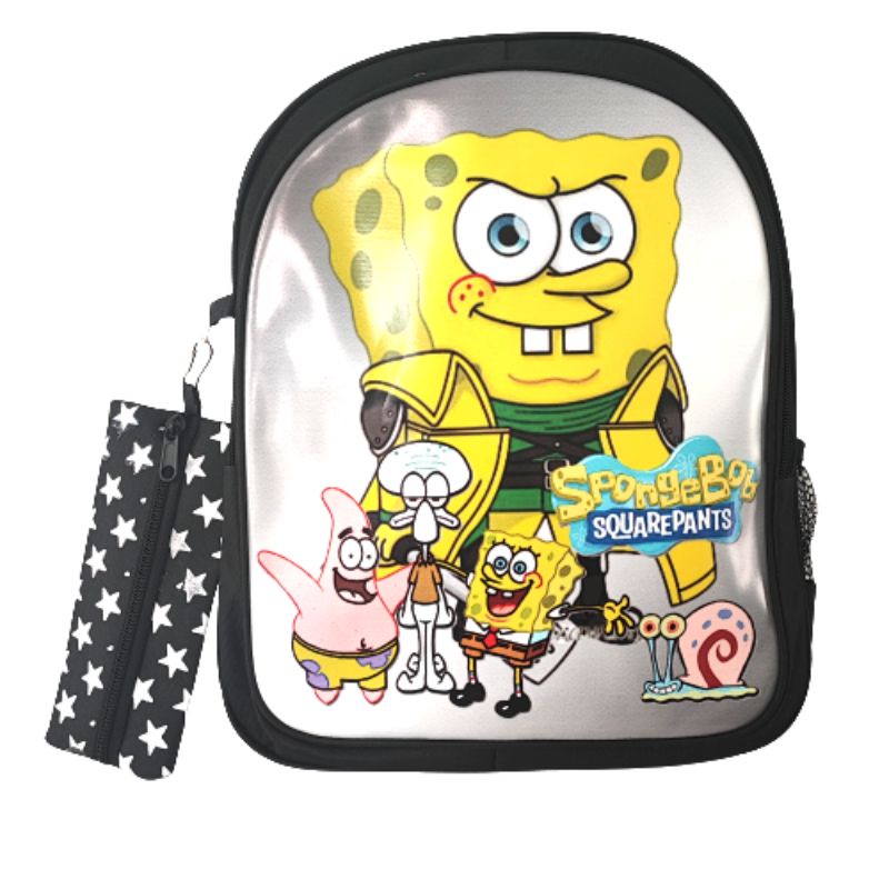 Jual BOPIN Official Tas Sekolah Anak SD Laki-Laki SpongeBob Warna Hitam ...