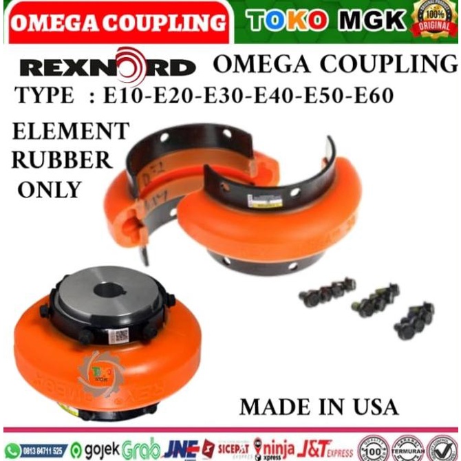 Jual OMEGA COUPLING REXNORD TYPE E30 RUBBER/ELEMENT ONLY WITHOUT HUB ...