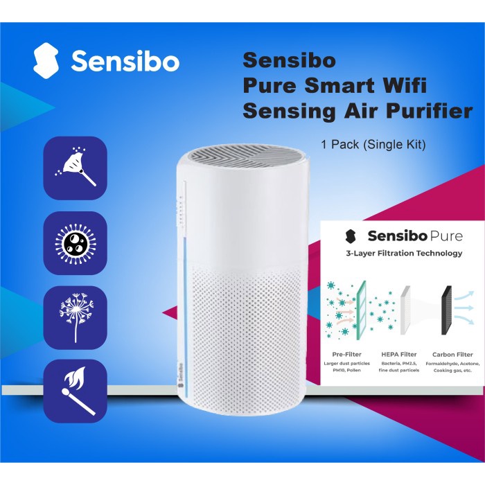 Jual SENSIBO PURE SMART WIFI SENSING AIR PURIFIER - 1 PACK (SINGLE KIT ...