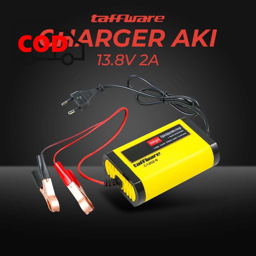 Jual Charger Baterai Aki Mobil Motor 12V 2A LCD Display Indicator Alat ...