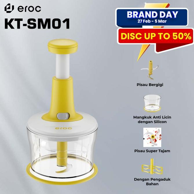 Jual EROC Hand Held Food Chopper and Salad Spinner Quick Manual KT-SM01 | Shopee Indonesia