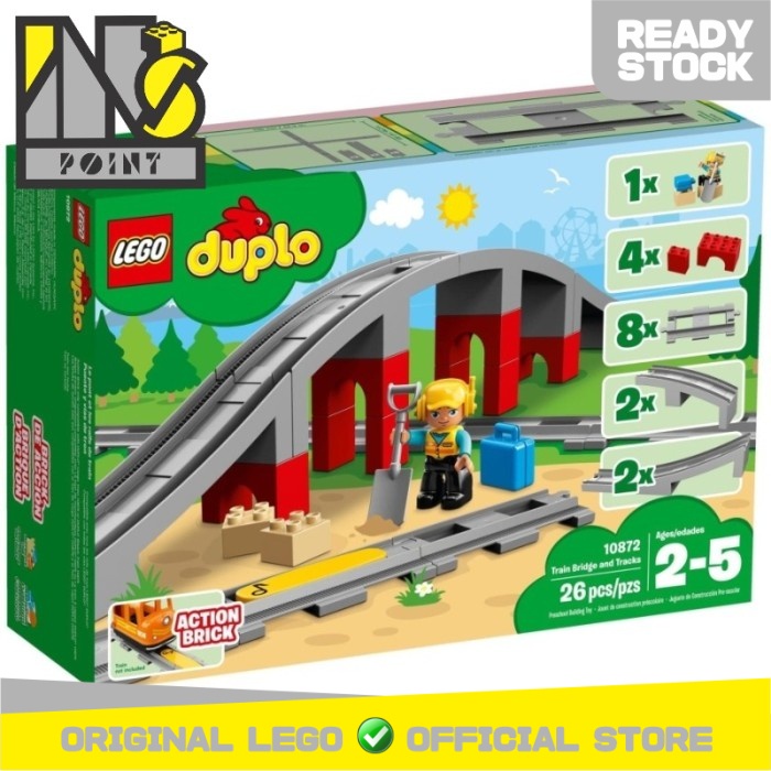 Jual LEGO 10872 - Duplo - Train Bridge and Tracks | Shopee Indonesia
