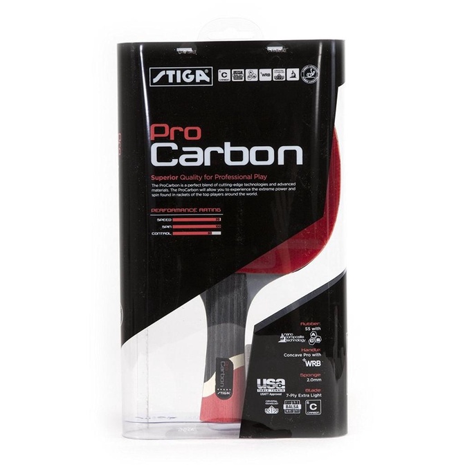 Jual STIGA Pro Carbon Table Tennis Racket (Raket Tenis Meja) | Shopee ...