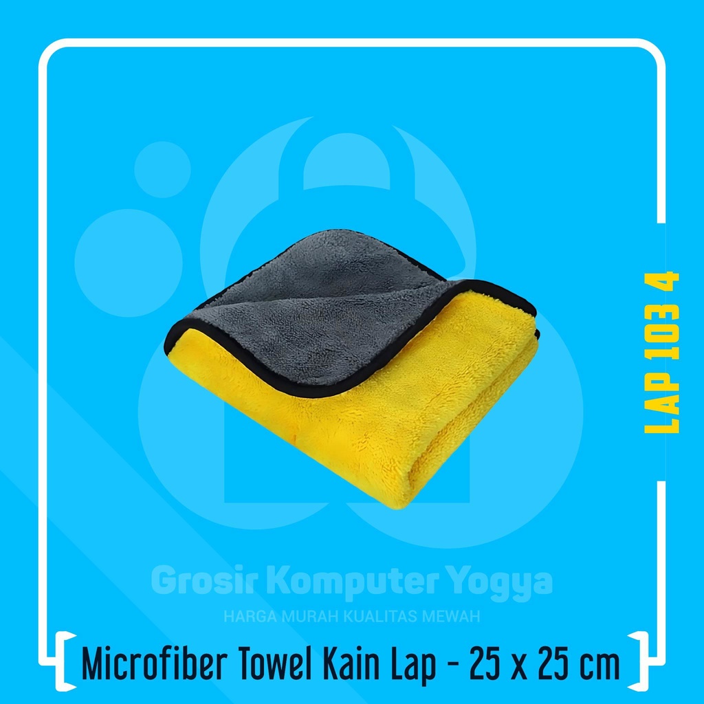 Jual Microfiber Towel Kain Lap Halus 2 Sisi - 25 x 25 cm | Shopee Indonesia