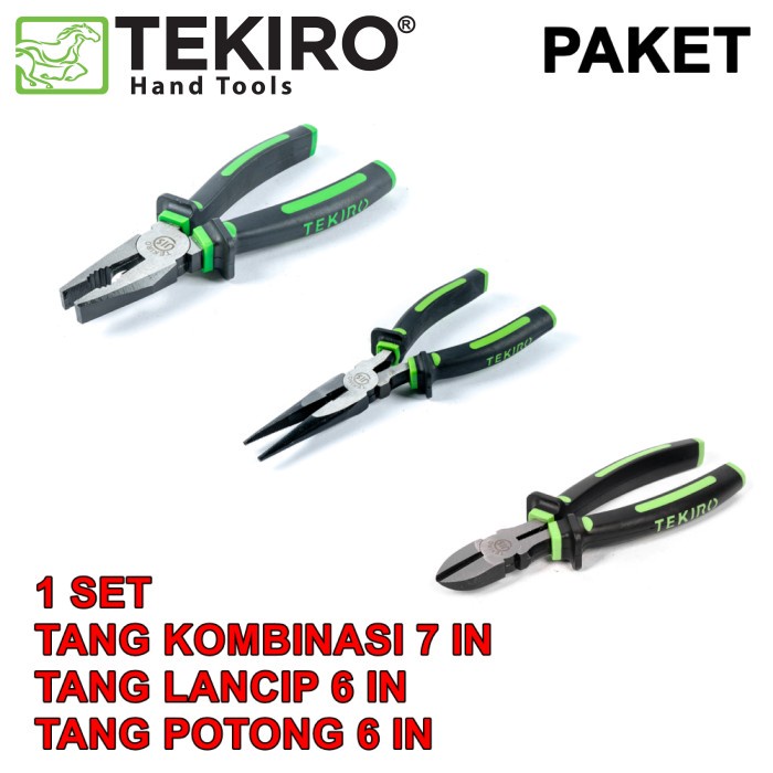 Jual Paket SET Tang Kombinasi 7 in Potong 6 inch Lancip 6" Penjepit ...