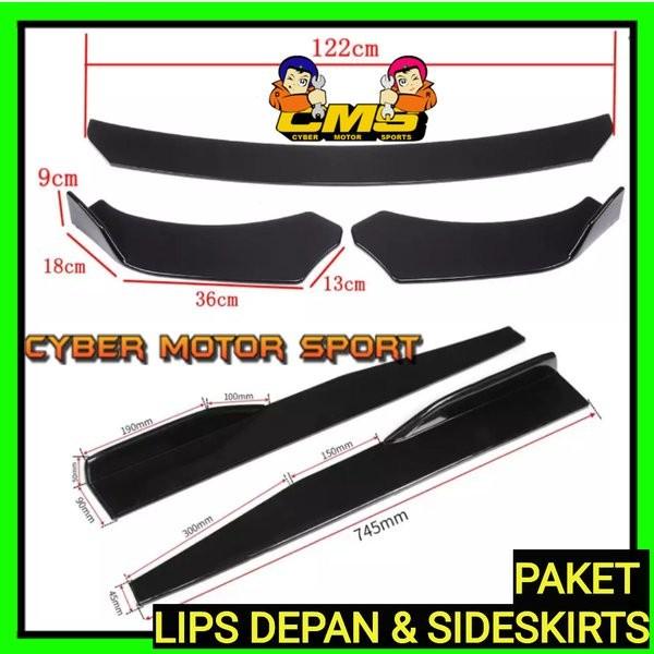 Jual Body Kit Wide Body Lips Bumper Depan Dan Side Skirt Universal ...