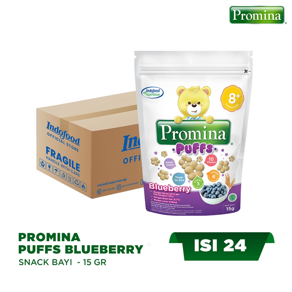 Jual CTN - Promina Puffs Blueberry 15 Gr | Shopee Indonesia