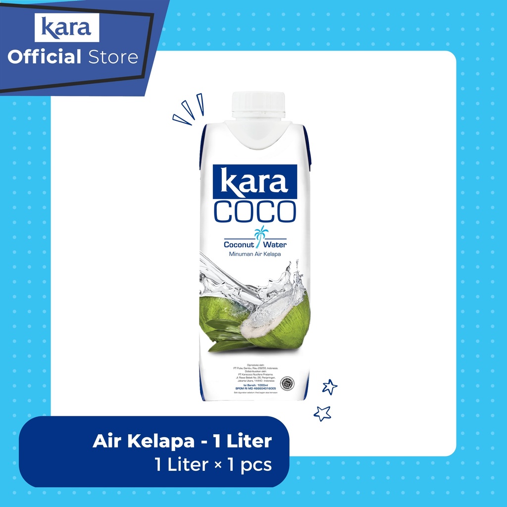 Jual KARA Coco Air Kelapa Asli (Pure Coconut Water) 1L | Shopee Indonesia