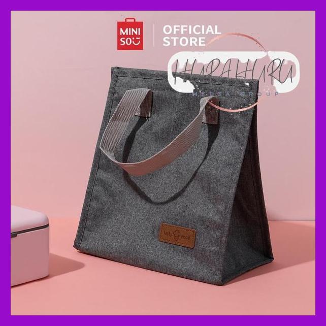 Jual Miniso Tas Bekal Tas Lunch Tote Bag Food Box Foil Lunch Box Tas ...