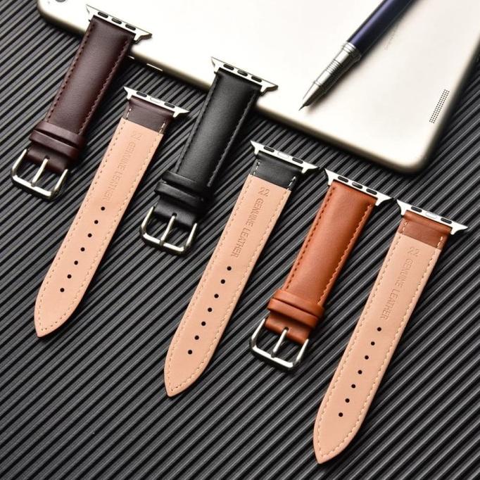 Jual Tali Kulit Leather Strap Apple Watch Iwatch 1 2 3 4 5 Iwo 42 ...