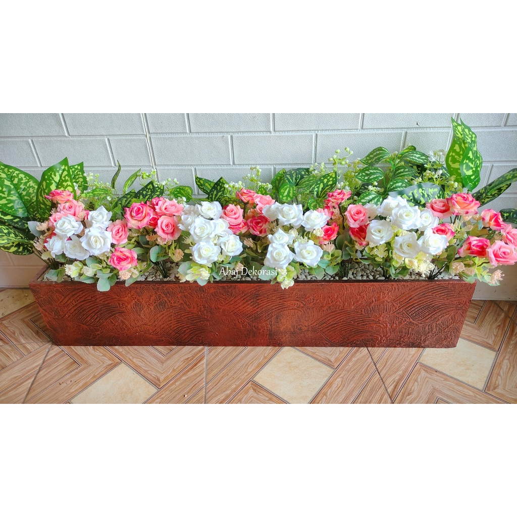 Jual Bunga Mawar Artifcial Tanaman Hias Plastik Dekorasi Rumah Bunga ...