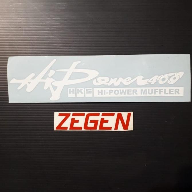 Jual Sticker Stiker Hks Hi Power Muffler Putih Murmer | Shopee Indonesia