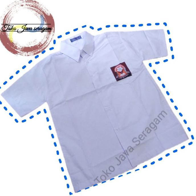 Jual Baju Seragam Sekolah SMA SMK MA Kemeja Putih Lengan Pendek Logo ...