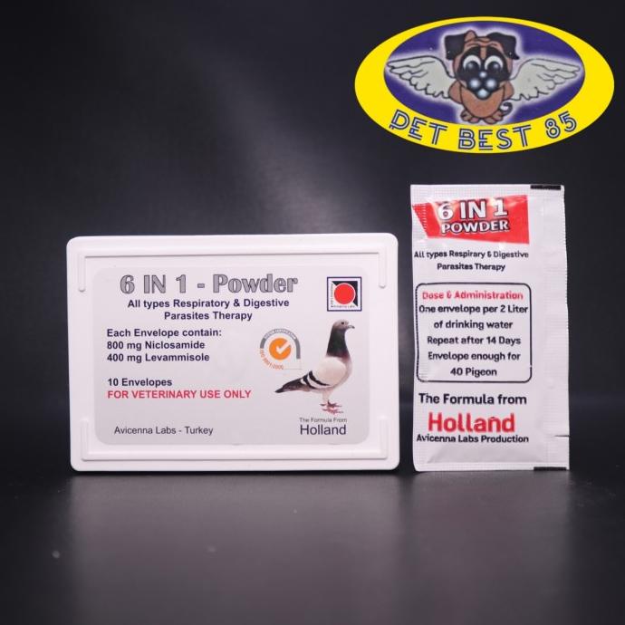 Jual Obat Cacing/Parasit Burung 6in1 1sachet = 5gr Powder Soluble Water ...