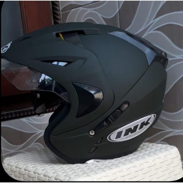 Jual HELM INK REPLIKA T1 DOUBLE VISOR WARNA HITAM DOF | Shopee Indonesia