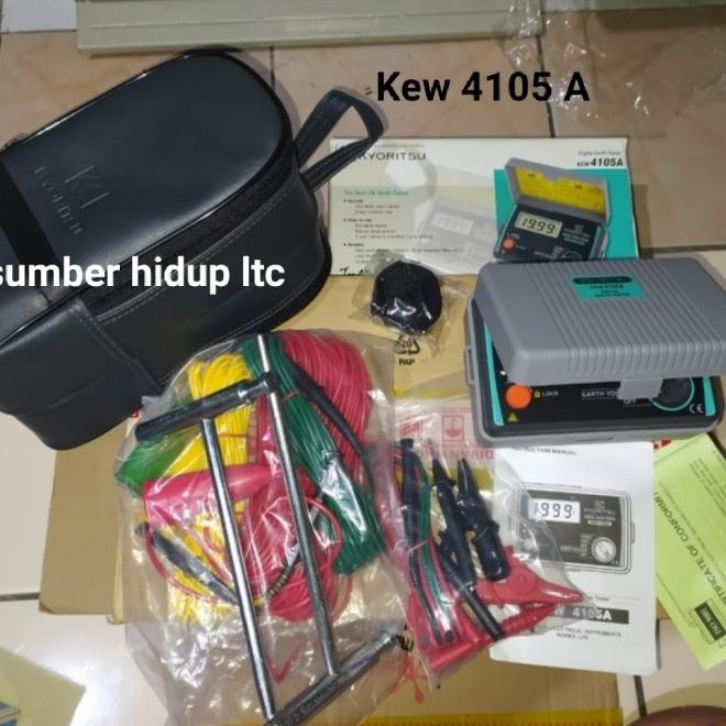 Jual Grounding Tester Earth Tester Kyoritsu 4105A Original 4105 A ...